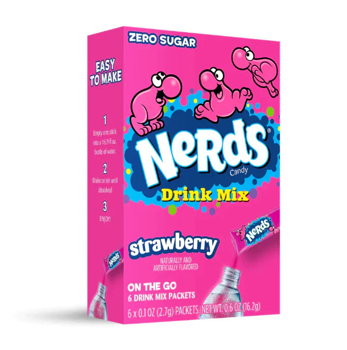 Singles to Go - Nerds Drink Mix Strawberry Zero Sugar 6 Packs X 12 Uni